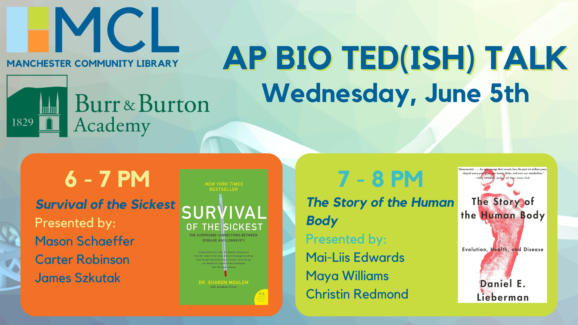 Burr and Burton Academy AP Bio TED(ish) Talk: “Survival of the Sickest ...